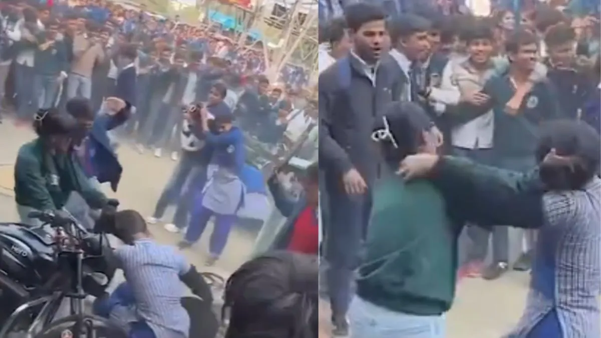 School girls Fight on Busy Road Goes Viral, Sparks Online Debate
