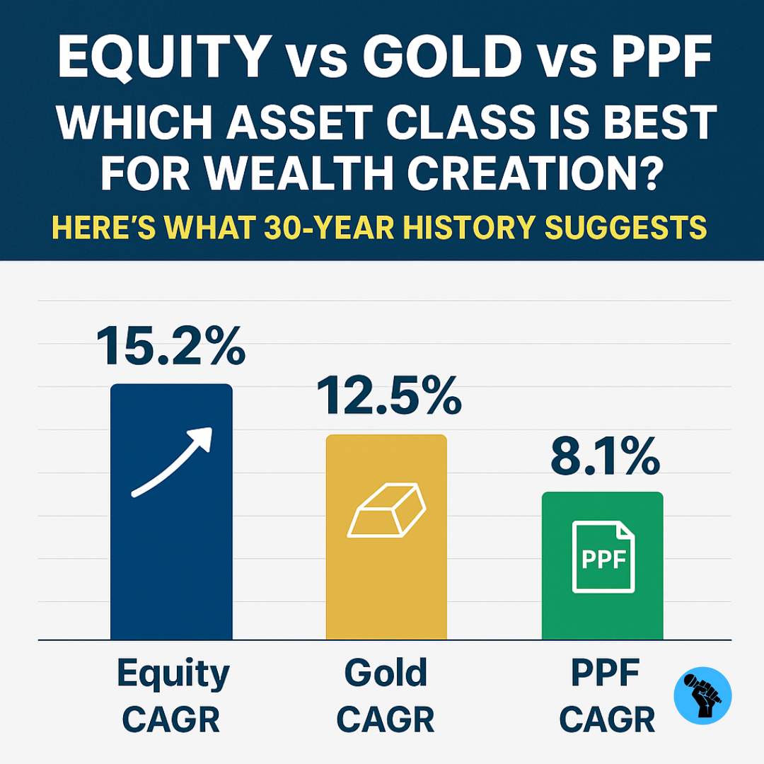 Equity vs Gold vs PPF: 30-Year Data Reveals Which Asset Class Creates ...