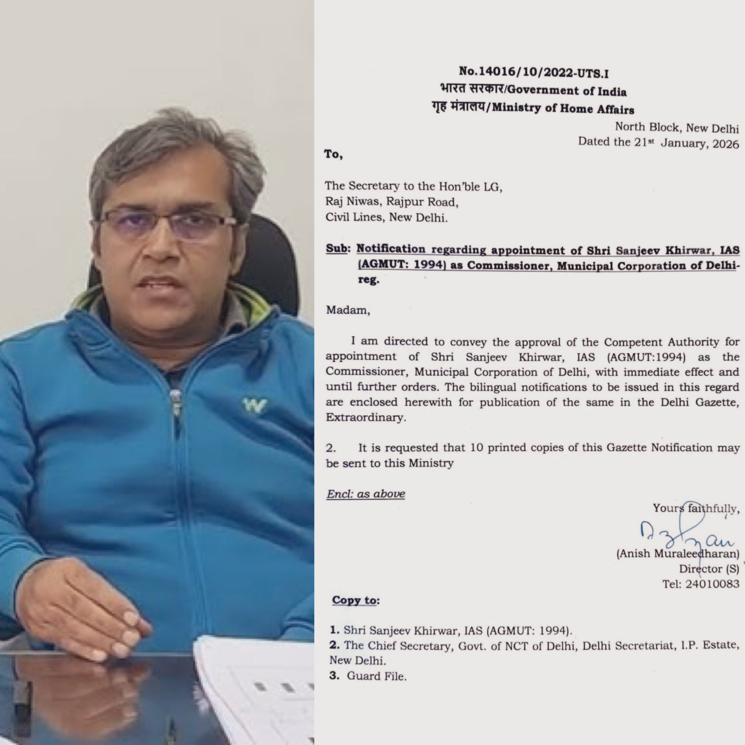 Who Is Sanjeev Khirwar? IAS Officer Appointed MCD Commissioner After ...