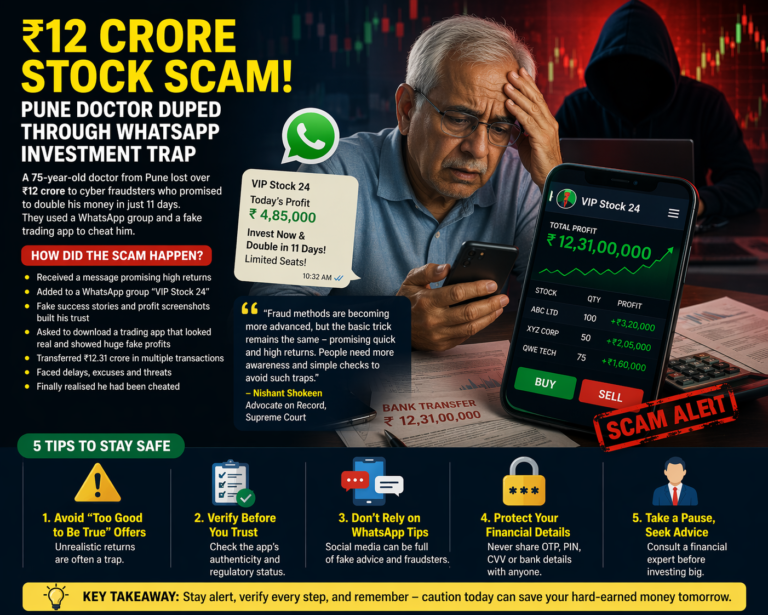 12 Crore Stock Scam in Pune: Doctor Duped Through Fake WhatsApp ...